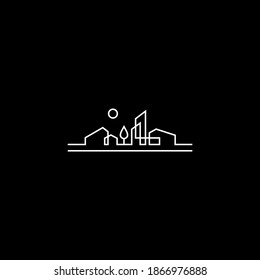 City Line Logo Vector Icon Template Stock Vector (Royalty Free ...