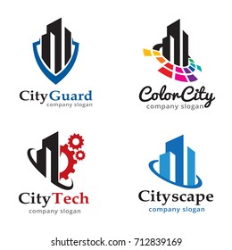 City Logo Template Design Vector Emblem Stock Vector (Royalty Free ...
