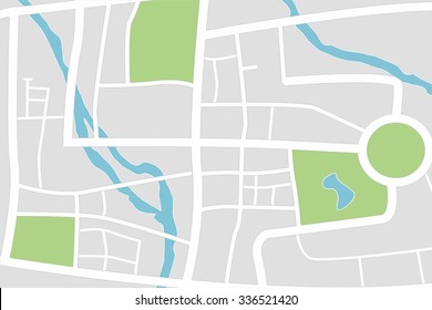 City Map Abstract Town Plan Vector Stock Vector (Royalty Free) 336521420