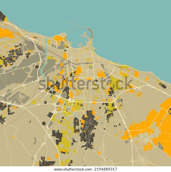 City Map Bari Italy Stock Vector (Royalty Free) 2196889317 | Shutterstock