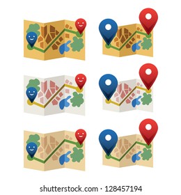Editable Street Map Travel Town Location Stock Vector (Royalty Free ...