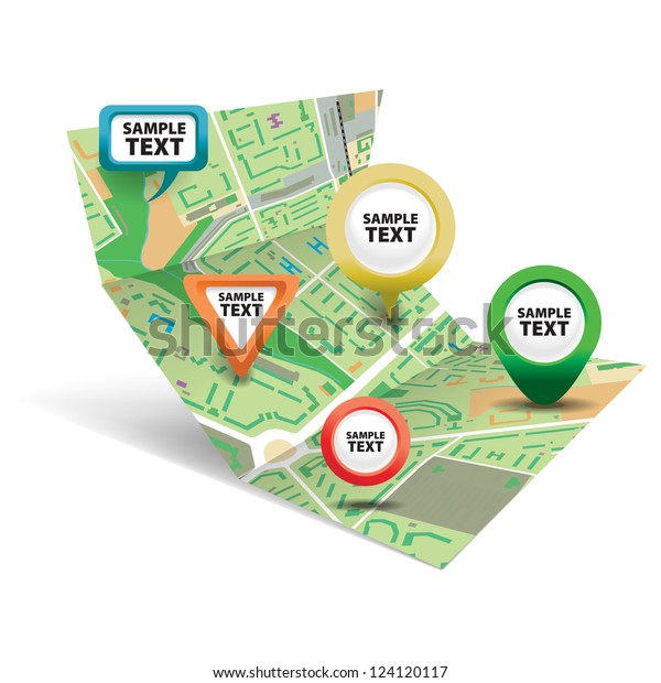 City Map Icons 3 Stock Vector (Royalty Free) 124120117 | Shutterstock