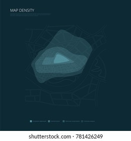 City Map Infographic Density Vector Illustration Stock Vector (Royalty ...