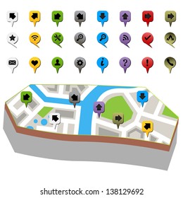 City Map Labels Stock Illustration 149215223 | Shutterstock
