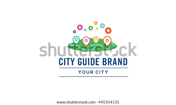 City Map Logo Location Logo Spot: vector de stock (libre de regalías ...