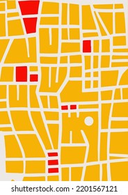 City Map Road Plan Abstract Illustration Stock Vector (Royalty Free ...