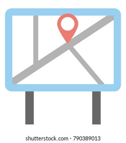 City Map Sign Flat Colored Icon Stock Vector (Royalty Free) 790389013 ...