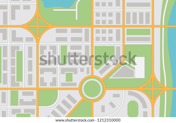 City Map Vector Illustration Stock Vector (Royalty Free) 1212310000 ...
