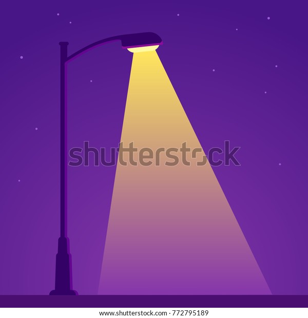 City Night Spotlight Background Light Streetlight: เวกเตอร์สต็อก (ปลอด ...