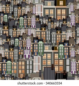 City Seamless Texture: vector de stock (libre de regalías) 340663334 ...