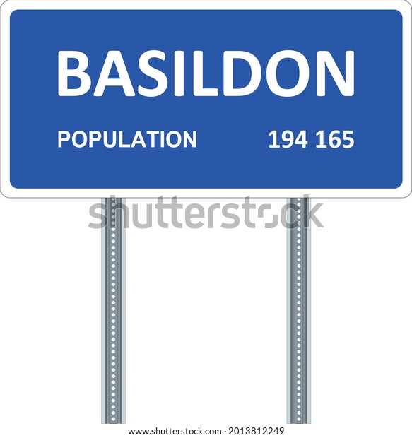 City Sign Vector Basildon City Province Stock Vector (Royalty Free ...