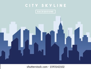 City Skyline Background Gradient Colour Stock Vector (Royalty Free ...