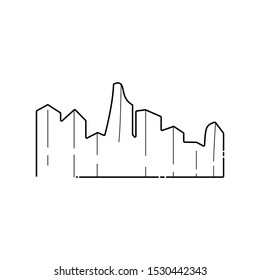 City Skyline Doodle Icon Vector Hand Stock Vector (Royalty Free ...