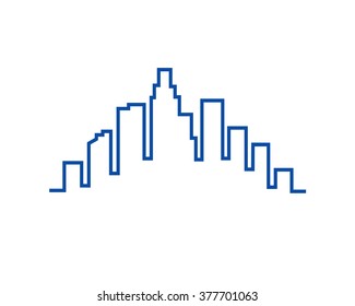 City Skyline Simple Illustration Stock Vector (Royalty Free) 377701063 ...