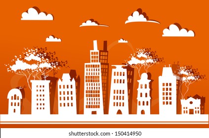 City Street Background Stock Vector (Royalty Free) 150414950 | Shutterstock