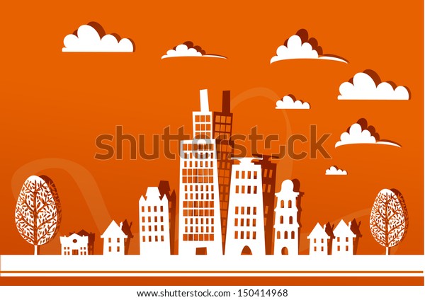 City Street Background Stock Vector (Royalty Free) 150414968