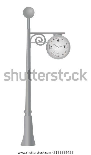 City Street Clock Vector Illustration Stock Vector (Royalty Free ...