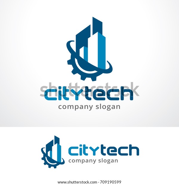 City Tech Logo Template Design Vector Stock Vector (Royalty Free) 709190599