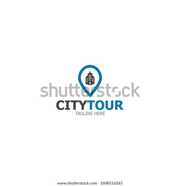 City Tour Logo Design Vector Illustration Stock Vector (Royalty Free ...