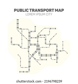 City Transportation Vector Scheme Public Transport Stock Vector ...