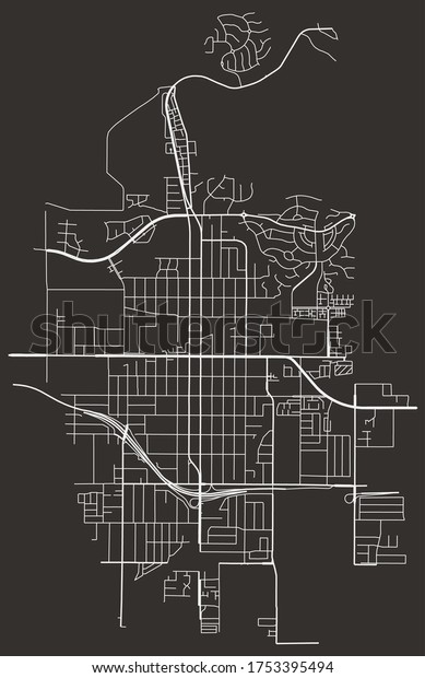 City Urban Vector Map Azusa California Stock Vector (Royalty Free ...
