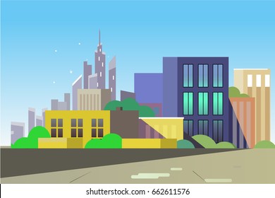 City Landscape Cityscape Modern City Vector Stock Vector (Royalty Free ...