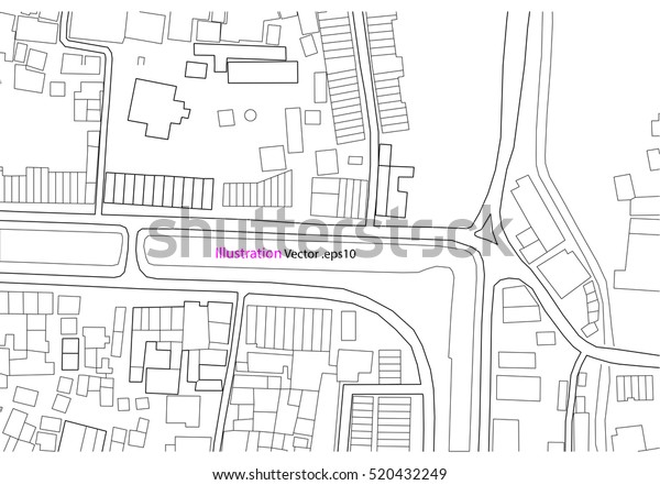 City View Map Abstract Illustration Vector 스톡 벡터(로열티 프리) 520432249 ...