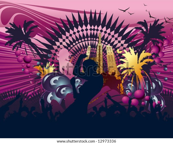 Citybeachparty Stock Vector (Royalty Free) 12973336 | Shutterstock