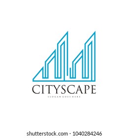 Cityscape Logo Design Stock Vector (Royalty Free) 1040284246 | Shutterstock