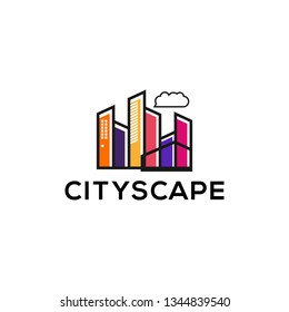 Cityscape Logo Design Stock Vector (Royalty Free) 1344839540 | Shutterstock