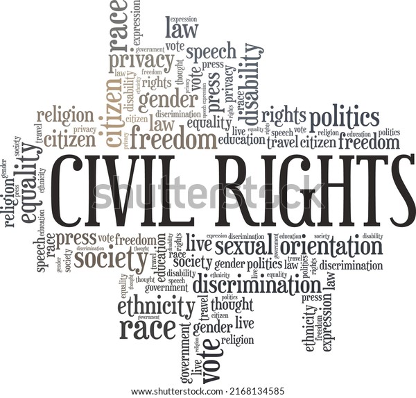 Civil Rights Word Cloud Conceptual Design: เวกเตอร์สต็อก (ปลอดค่า ...