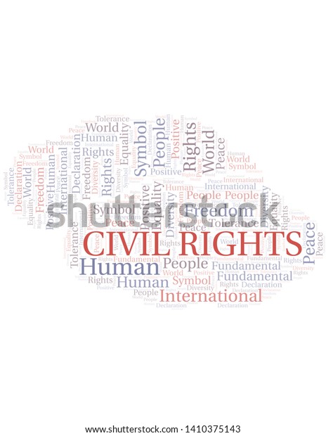 Civil Rights Word Cloud Wordcloud Made Stock Vector (Royalty Free ...