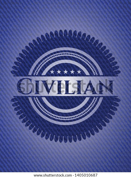 Civilian Badge Denim Texture Vector Illustration Stock Vector (Royalty ...
