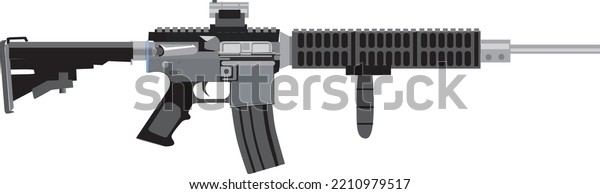 Civilian Semi Automatic Rifle Fire Arm Stock Vector (Royalty Free ...