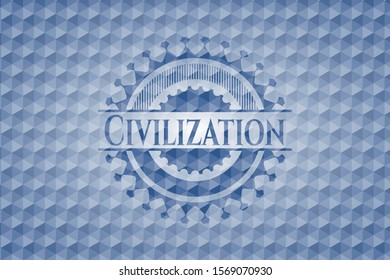 Extra Large Blue Badge Geometric Pattern Stock Vector (Royalty Free ...