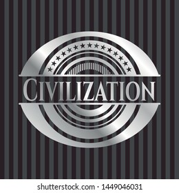 Civilization Silver Shiny Emblem Vector Illustration Stock Vector ...