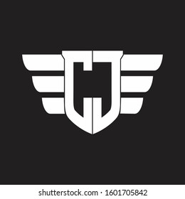 Cj Logo Monogram Emblem Wings Element Stock Vector (Royalty Free ...