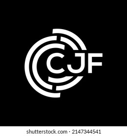 Cjf Letter Logo Design On Black Stock Vector (Royalty Free) 2147344541 ...