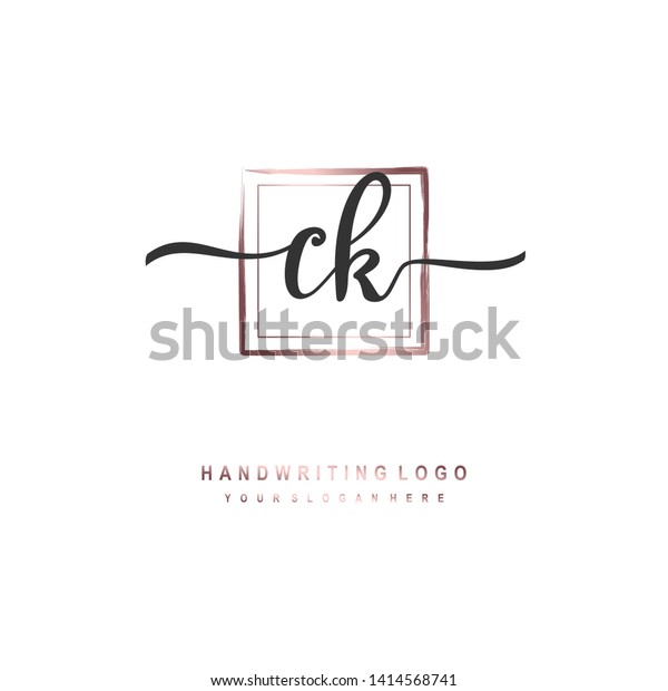 Ck Initial Signature Logo Handwriting Logo Stock Vector (Royalty Free ...