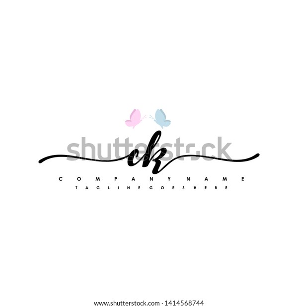 Ck Initial Signature Logo Handwriting Logo Stock Vector (Royalty Free ...