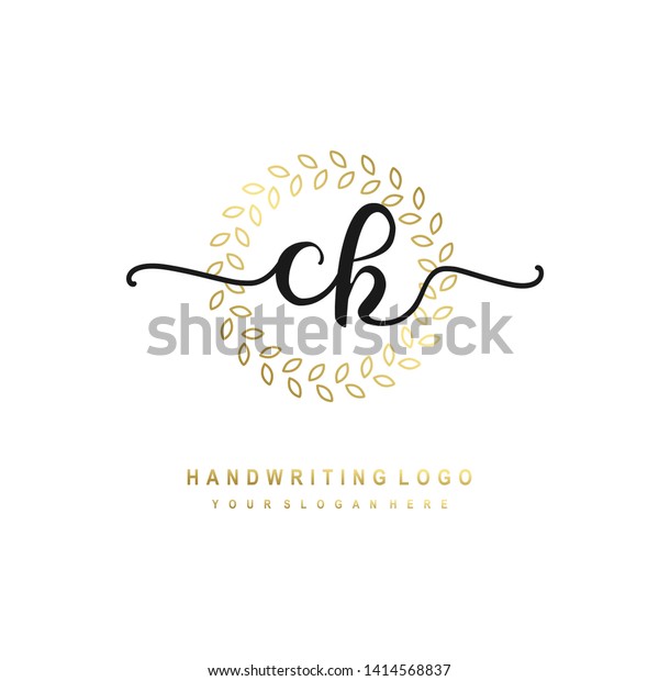 Ck Initial Signature Logo Handwriting Logo Stock Vector (Royalty Free ...