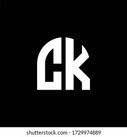 Ck Monogram Logo Curve Shape Design Stock Vector (Royalty Free ...