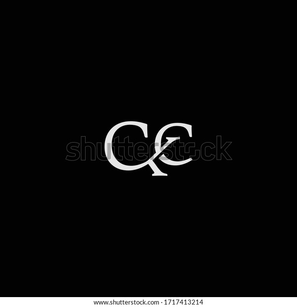 Ckc Cc Logo Design Unique Curves Stock Vector (Royalty Free) 1717413214
