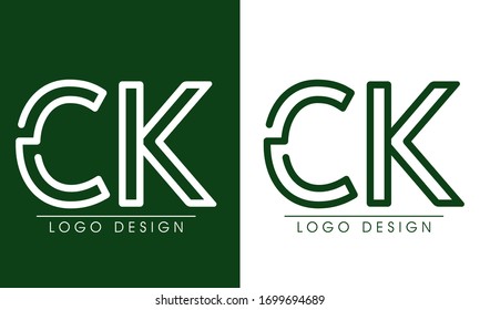 Ckkc C K Letter Logo Design Stock Vector (Royalty Free) 1699694689 ...