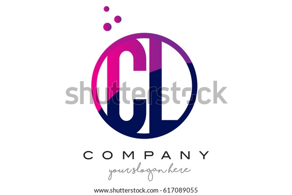 Cl C L Circle Letter Logo 스톡 벡터(로열티 프리) 617089055