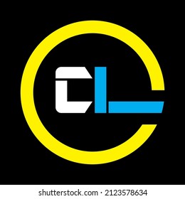 Cl Letter Logo Design On Black Stock Vector (Royalty Free) 2123578634 ...