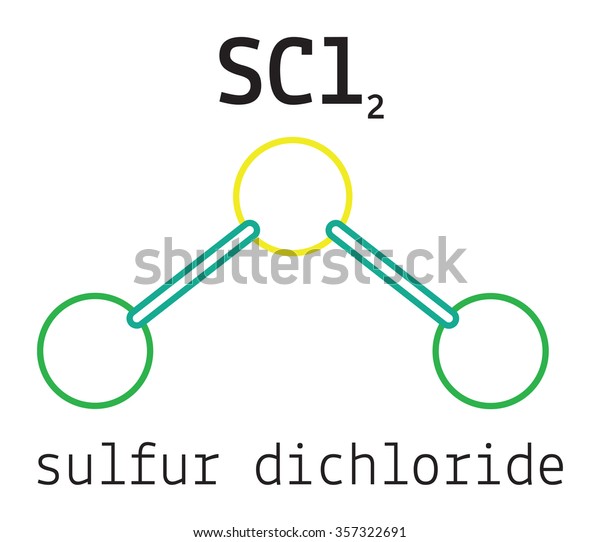 Cl2s Sulfur Dichloride 3d Molecule Isolated: เวกเตอร์สต็อก (ปลอดค่า ...