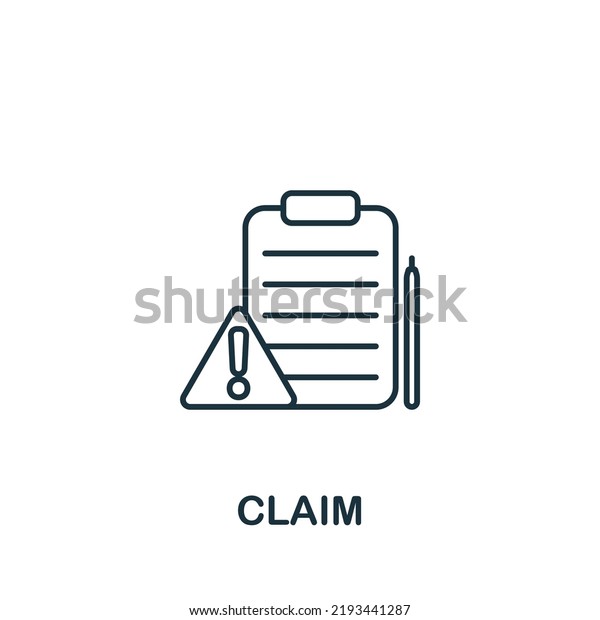 Claim Icon Line Simple Line Shipping Stock Vector (Royalty Free ...