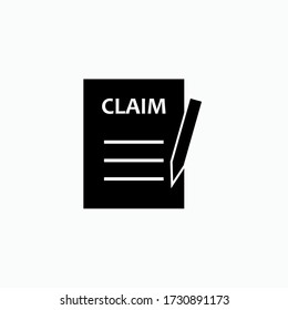 Claim Icon Vector Presented Glyph Style Stock Vector (Royalty Free ...