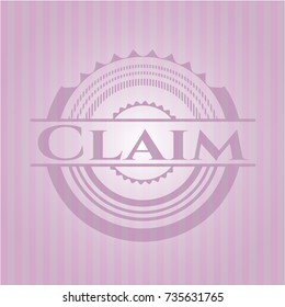 Claim Pink Emblem Retro Stock Vector (Royalty Free) 735631765 ...